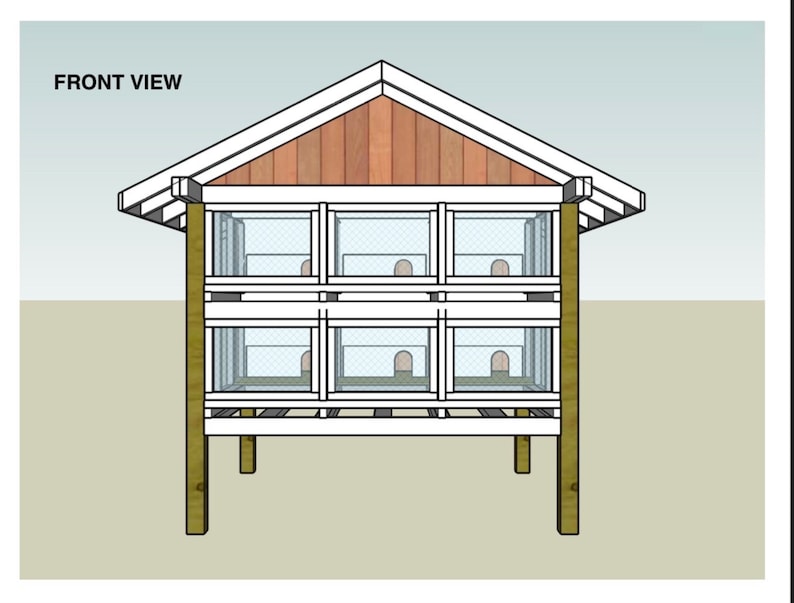 Plans for Backyard Double Decker Rabbit Hutch - Etsy