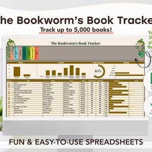 The Bookworm’s Book Tracker Template (traveler Theme) | Reading ...