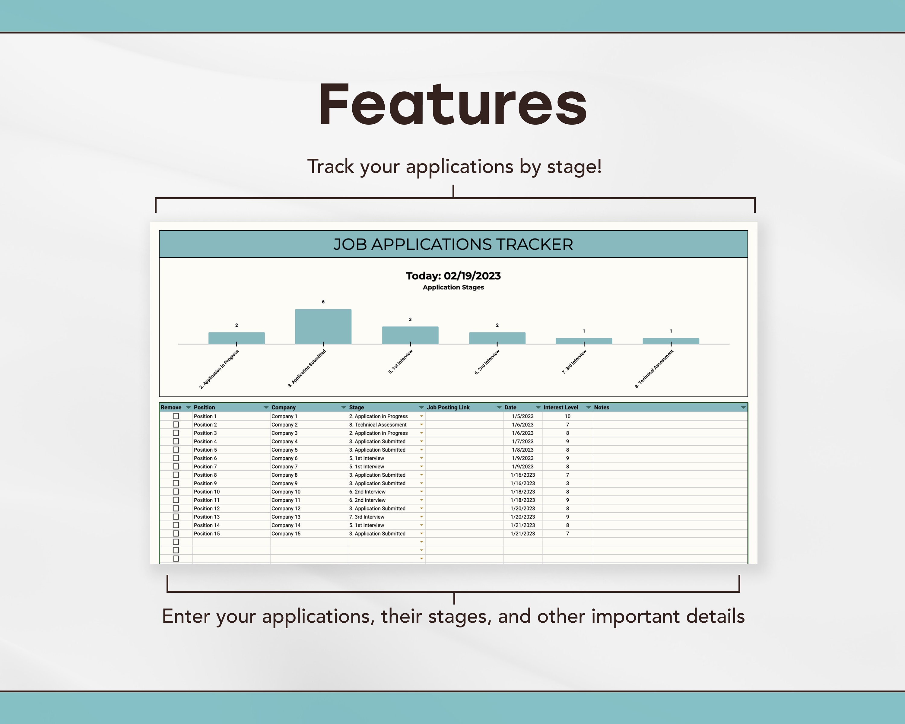 Job Applications Tracker | Google Sheets Template | Digital | Editable ...
