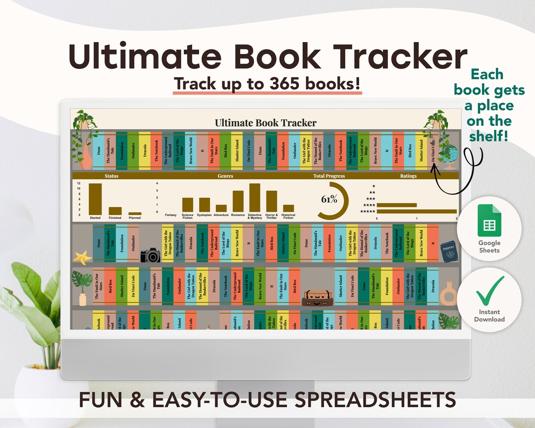 Ultimate Book Tracker Template (traveler Theme) | Reading | Google ...