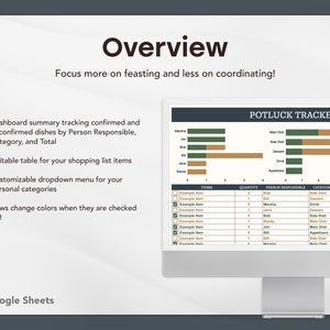 Potluck Tracker Template (classic Theme) | Party | Google Sheets ...