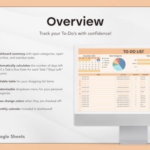 Easy To-do List Template | Google Sheets Template | Spreadsheet | Task ...