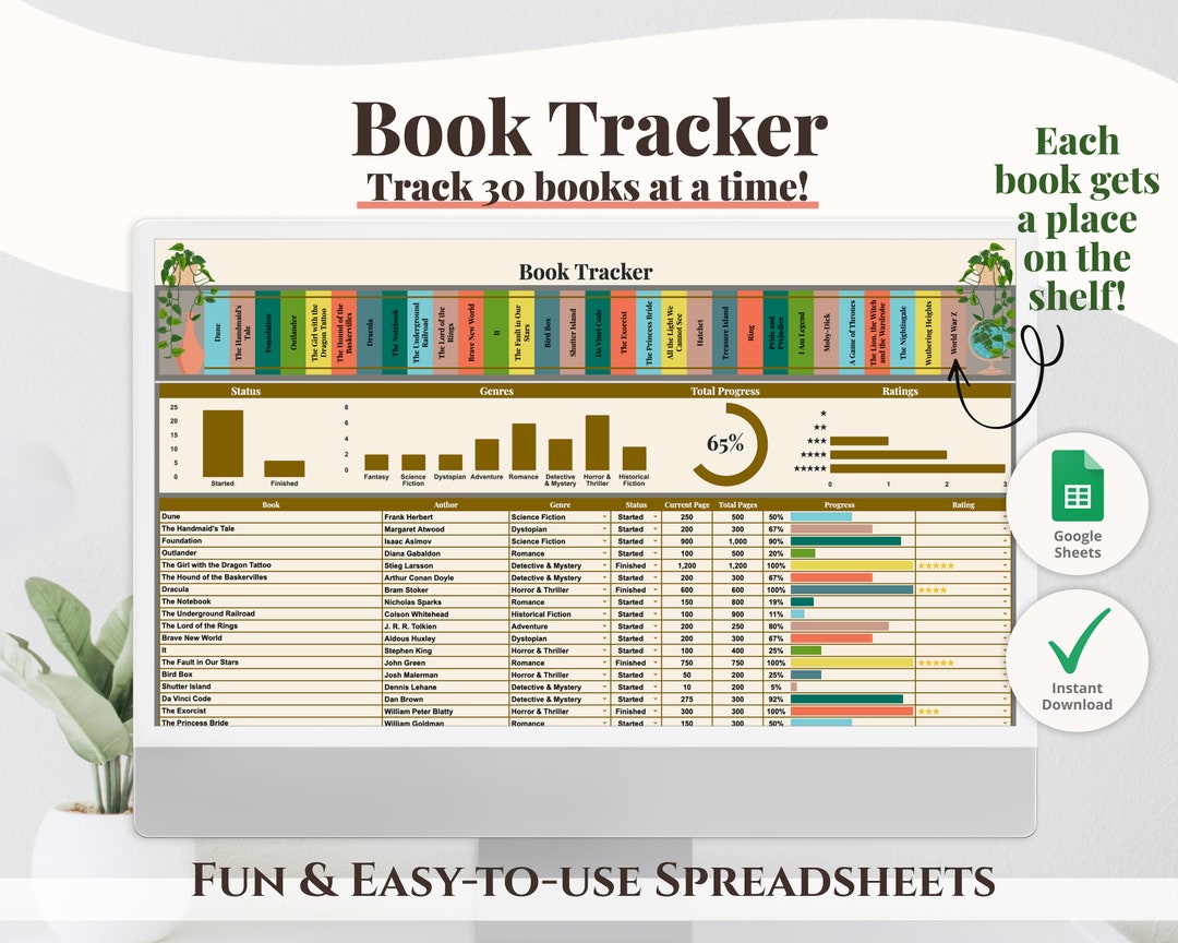 Book Tracker Template traveler Theme Reading Log Book - Etsy