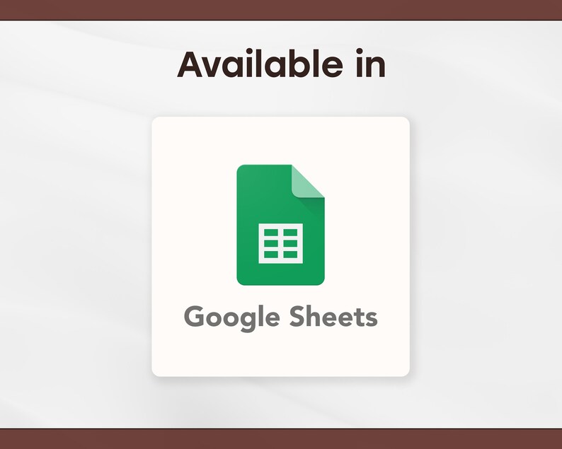 Daily Habit Tracker Template brown Productivity Google Sheets Template ...