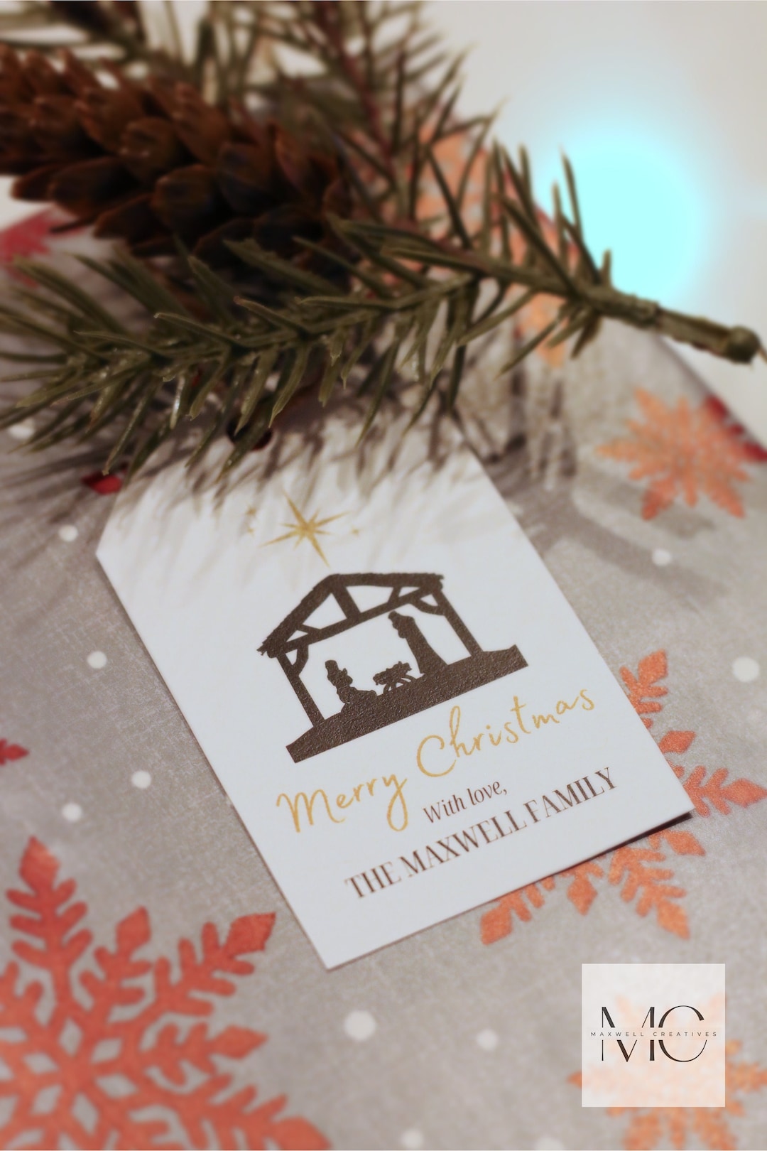 Editable Nativity Gift Tags, Instant Download, Christmas Gift Tags ...