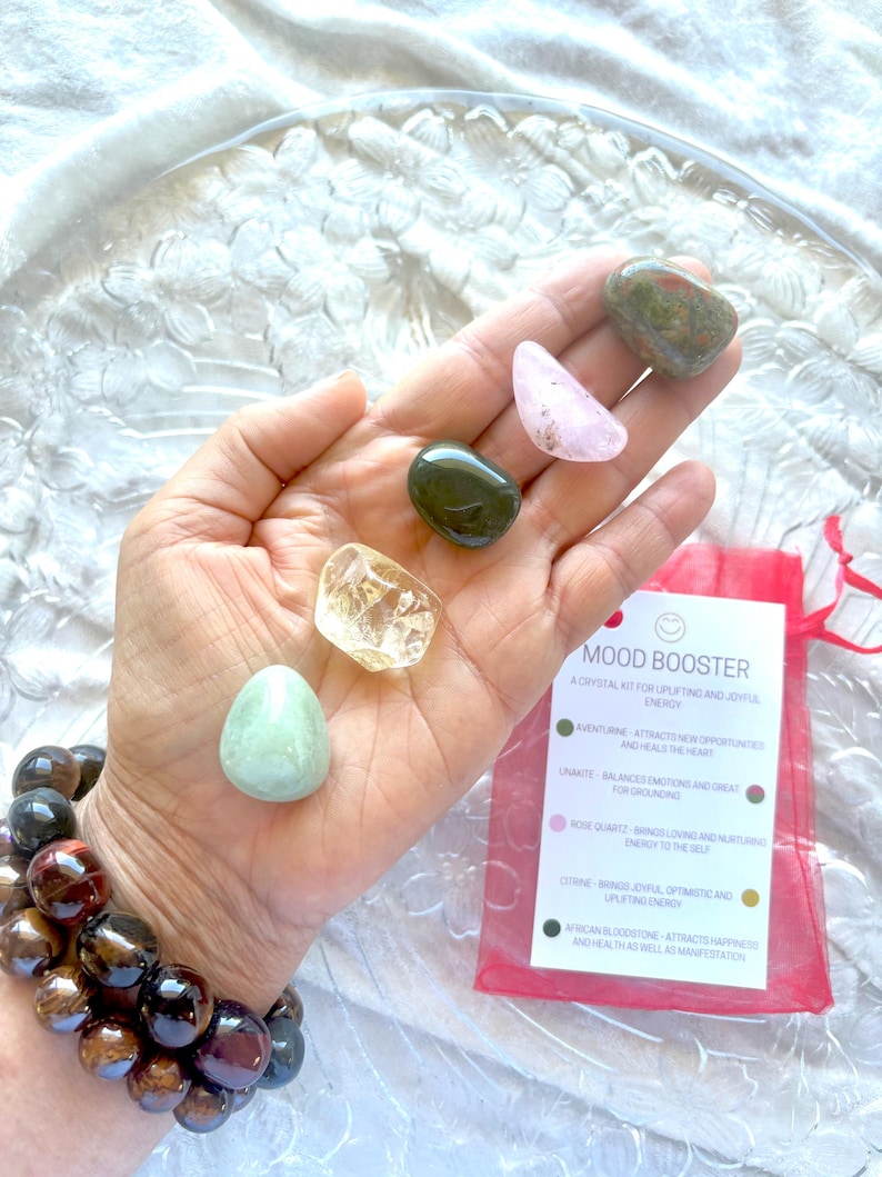 Crystal Kit, Mood Booster, Healing Crystals, Tumbled Stones ...