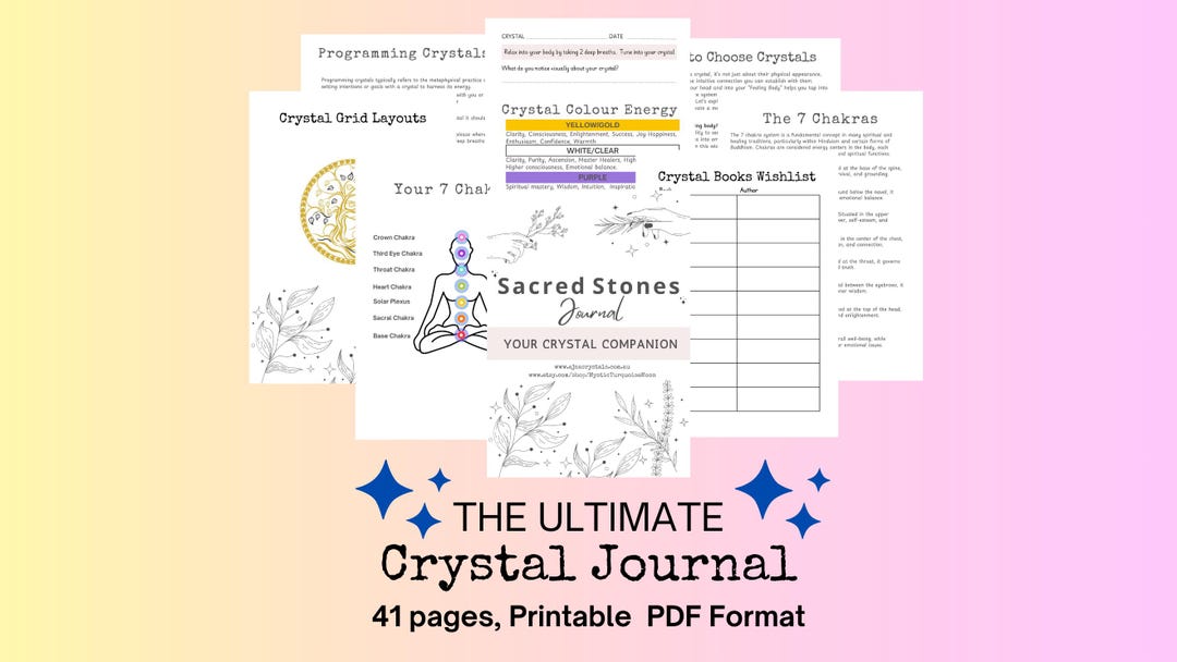 Crystal Journal | Printable | Crystal Workbook | Working With Crystals ...