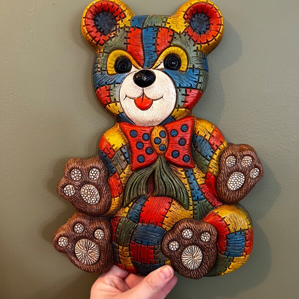 Patchwork Teddy Bear - Etsy