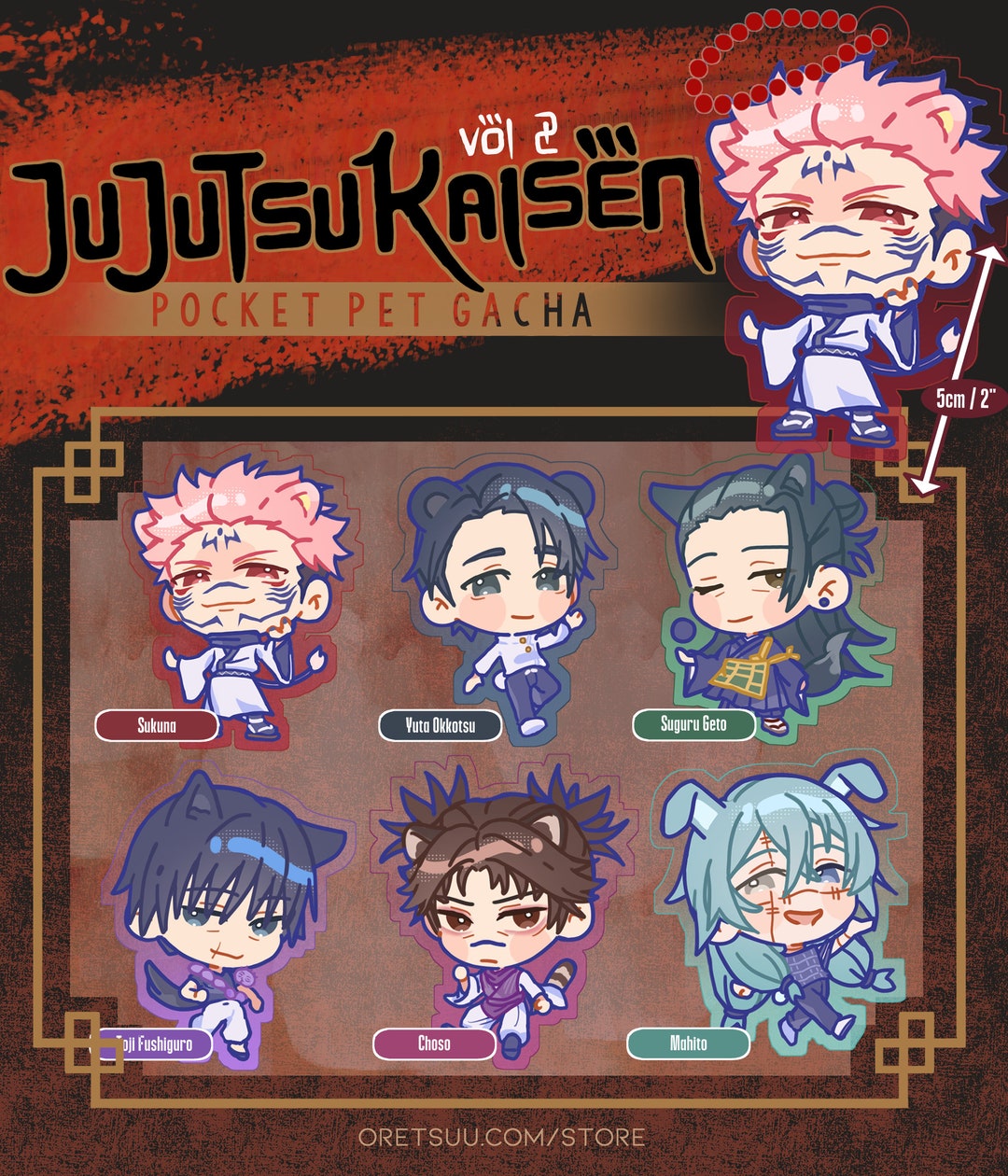 JJK Pocket Pet Gacha Vol. 2 - Etsy Canada