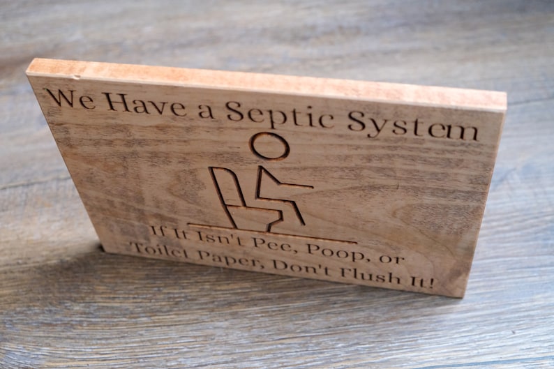 Septic Tank Warning Sign for Visitors or Air B&B Renters - Etsy