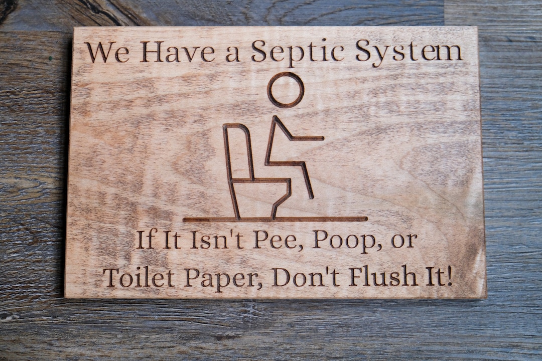 Septic Tank Warning Sign for Visitors or Air B&B Renters - Etsy