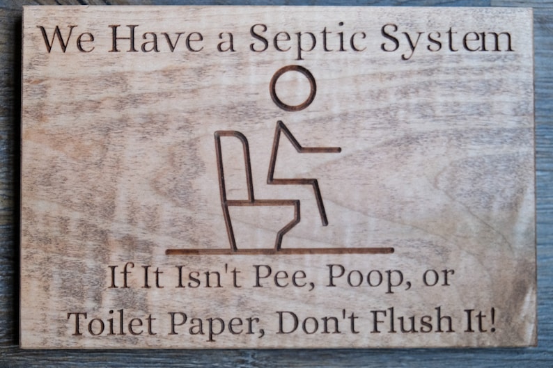 Septic Tank Warning Sign for Visitors or Air B&B Renters - Etsy