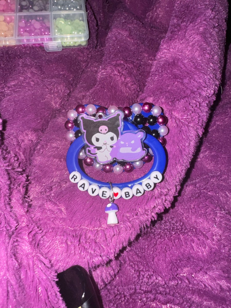 ADULT Pacifier rave Baby Kuromi Addition - Etsy
