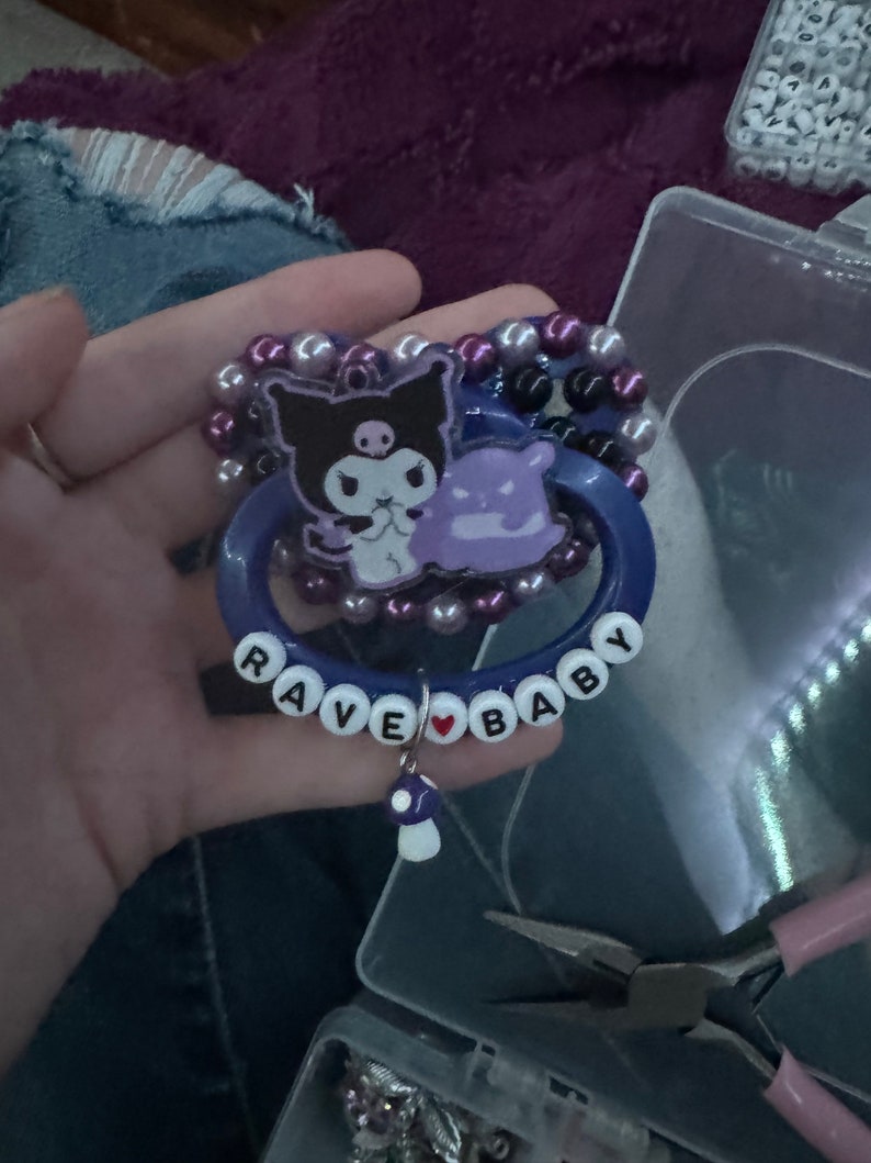 ADULT Pacifier rave Baby Kuromi Addition - Etsy
