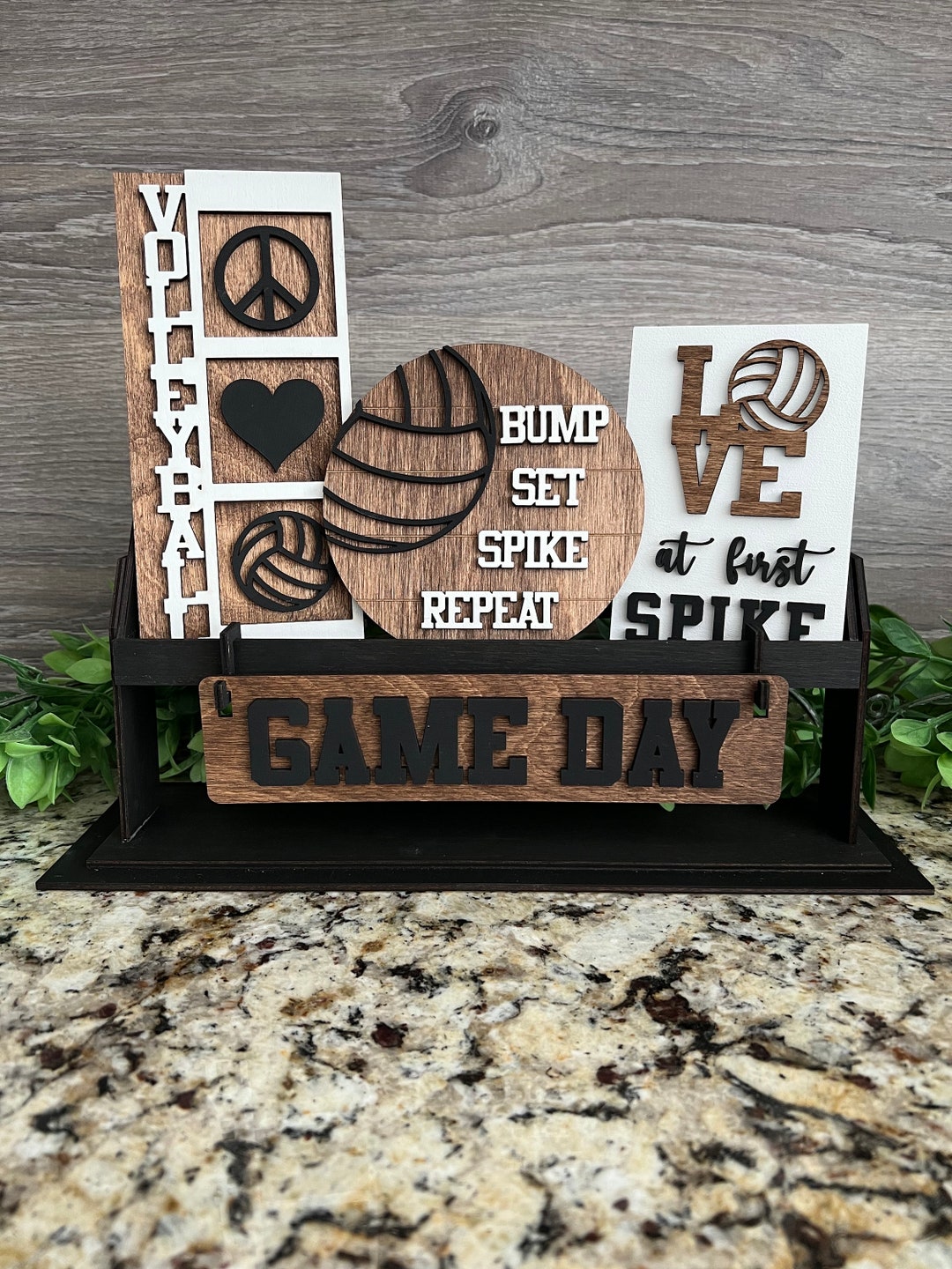 Volleyball Interchangable Decor, Shelf Sitter, 3 Tier Decor, Sports - Etsy