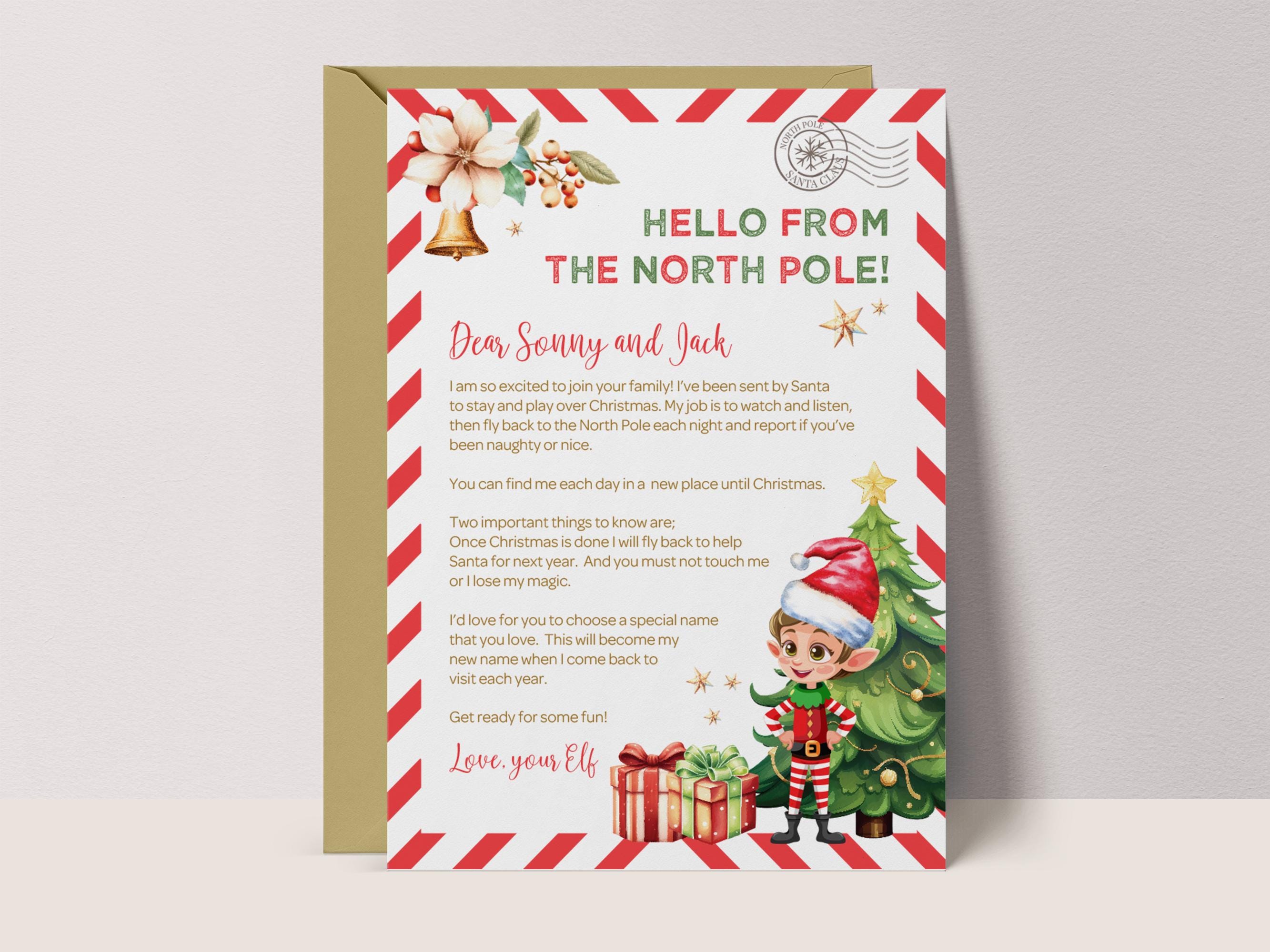 Elf Arrival Letter Template | Printable Custom Elf Letter | Instant ...