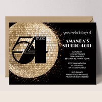 Digital Disco Party Invitation, Disco Birthday Party Invitation ...