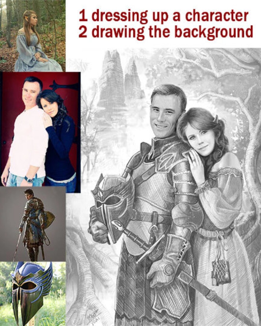 Custom Pencil Portrait Hand Drawing Pencil Portrait From Your Photo ...