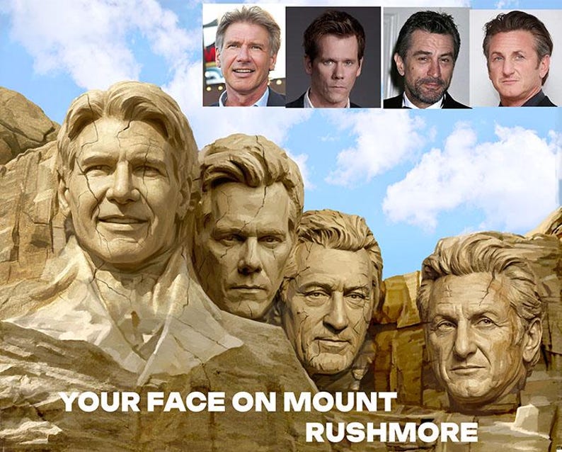 Personalized Portrait Mount Rushmore National Memorial Custom Portraits ...