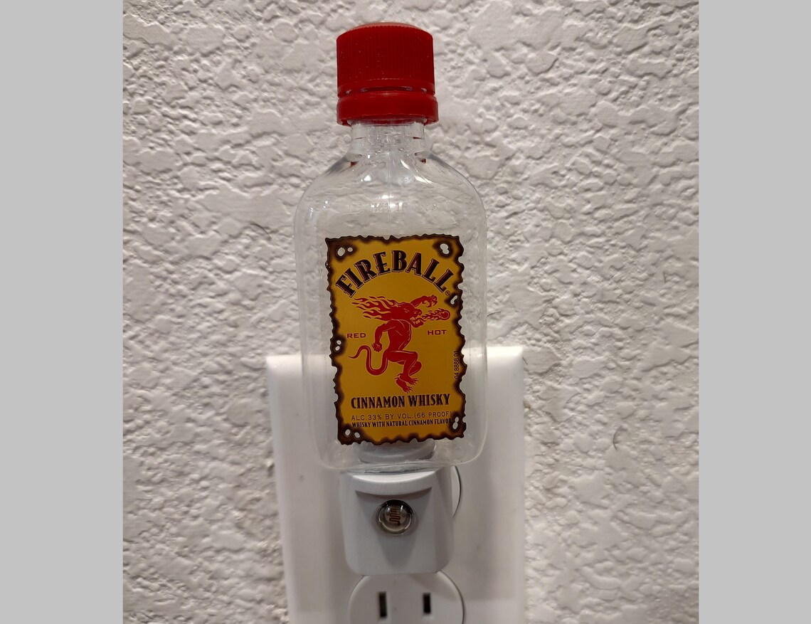 Fireball Whiskey Mini Liquor Bottle Night Light - Etsy