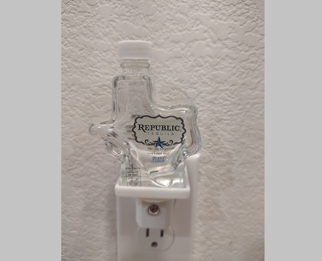 Republic Tequila Silver Mini Liquor Bottle Night Light (texas Shaped ...