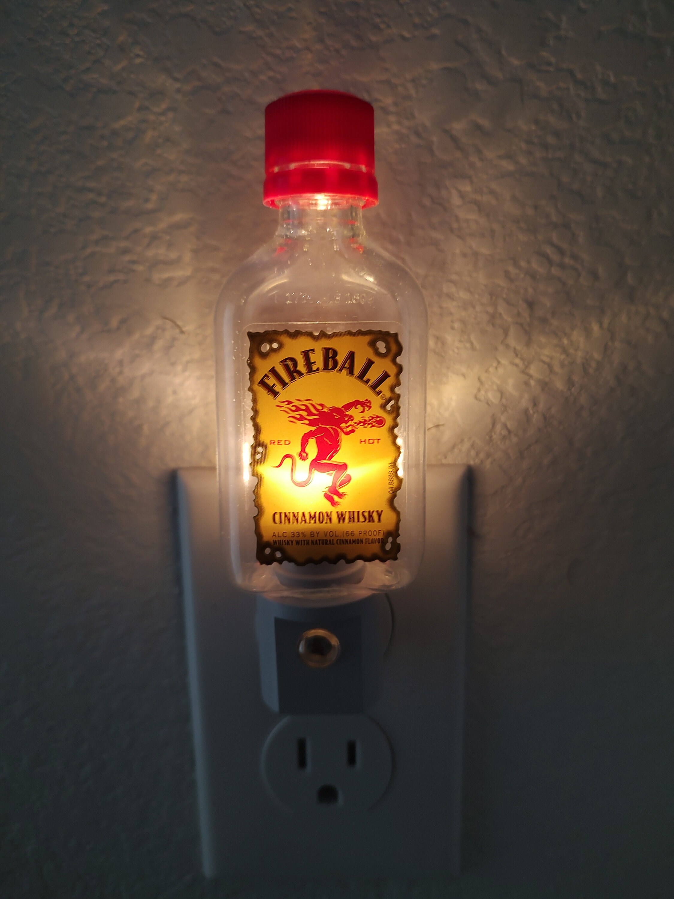 Fireball Whiskey Mini Liquor Bottle Night Light - Etsy