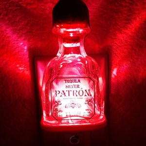 Patron Tequila Silver Mini Liquor Bottle Night Light - Etsy