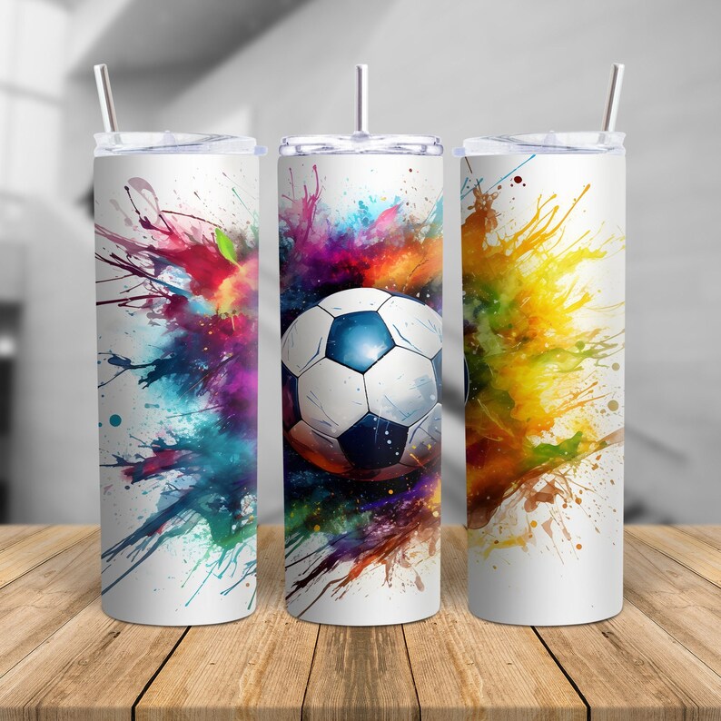 Retro Soccer Ball Wrap for 20oz Skinny Tumblers Sublimation - Etsy