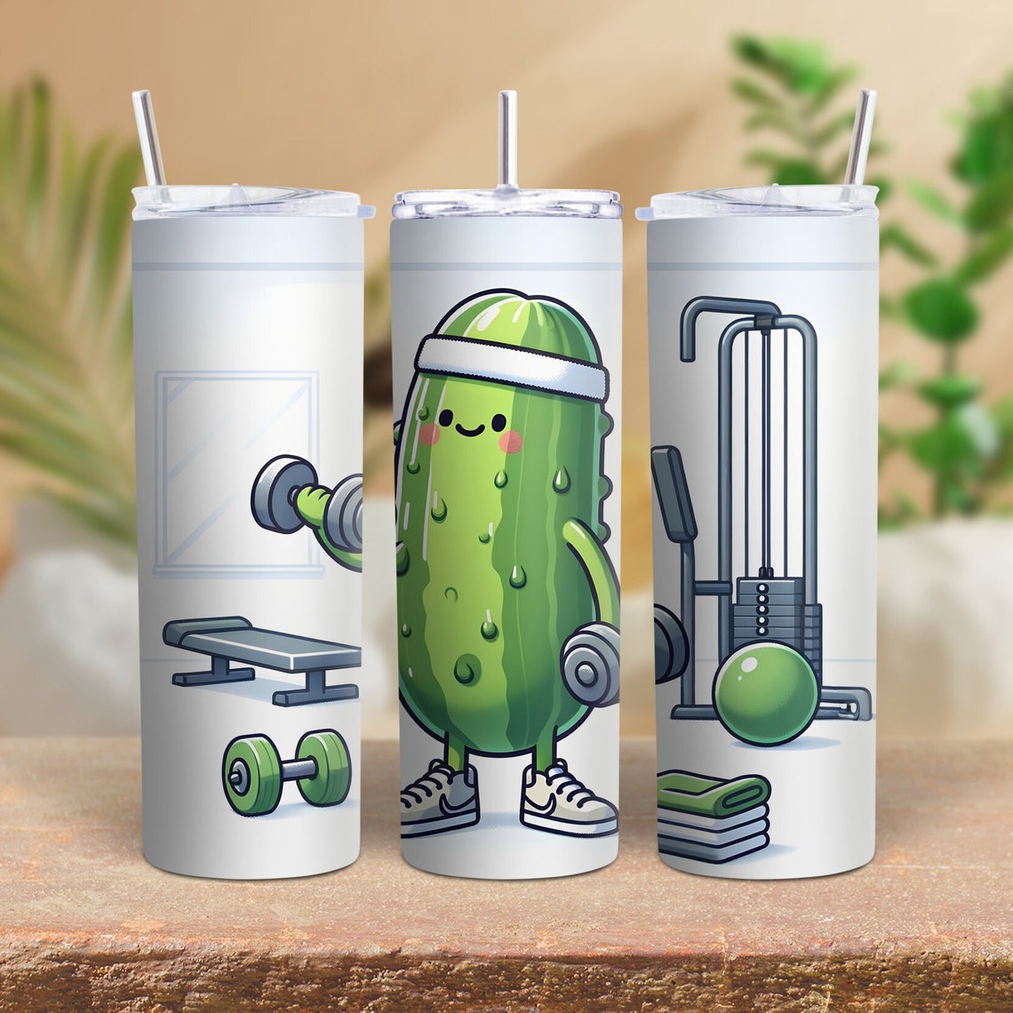 Pumped Pickle Power Gym Wrap for 20oz Skinny Tumblers Sublimation ...