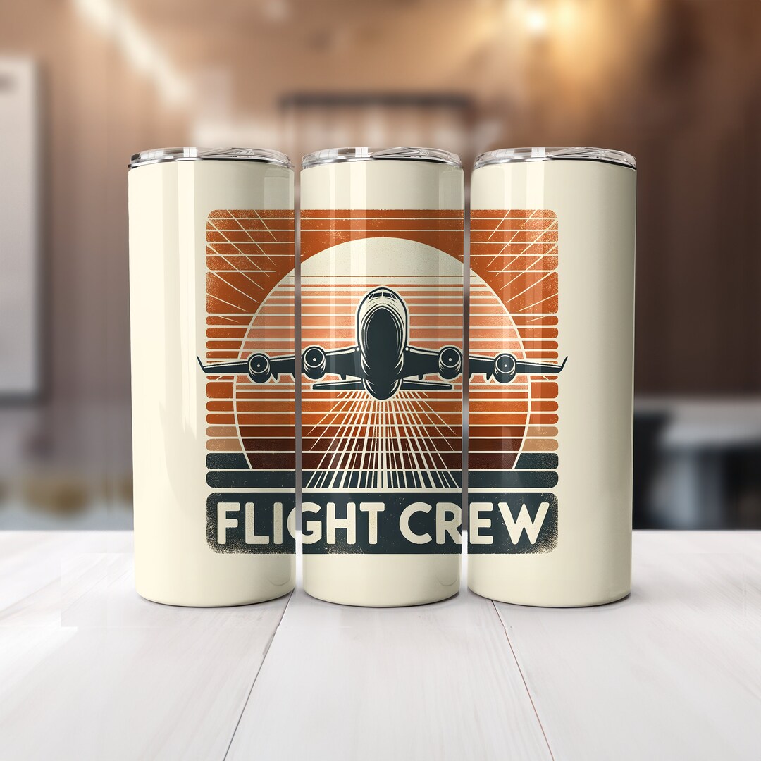 Vintage Sunset Airplane Wrap for 20oz Skinny Tumblers Sublimation ...