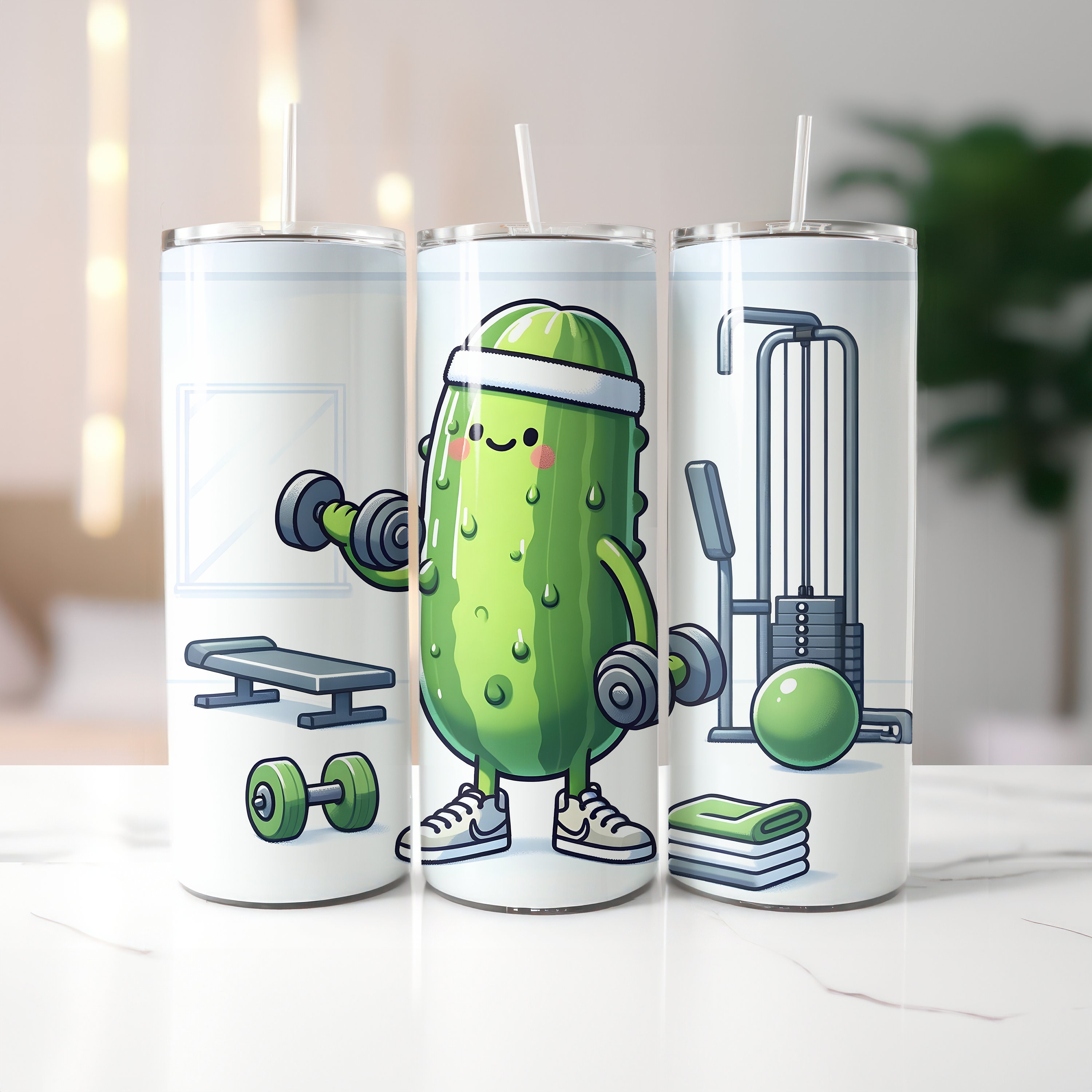 Pumped Pickle Power Gym Wrap for 20oz Skinny Tumblers | Sublimation ...