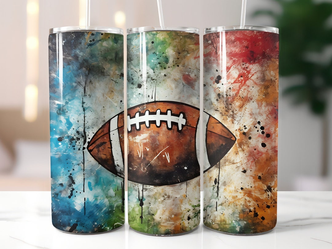 Retro Football Wrap for 20oz Skinny Tumblers | Sublimation Design ...