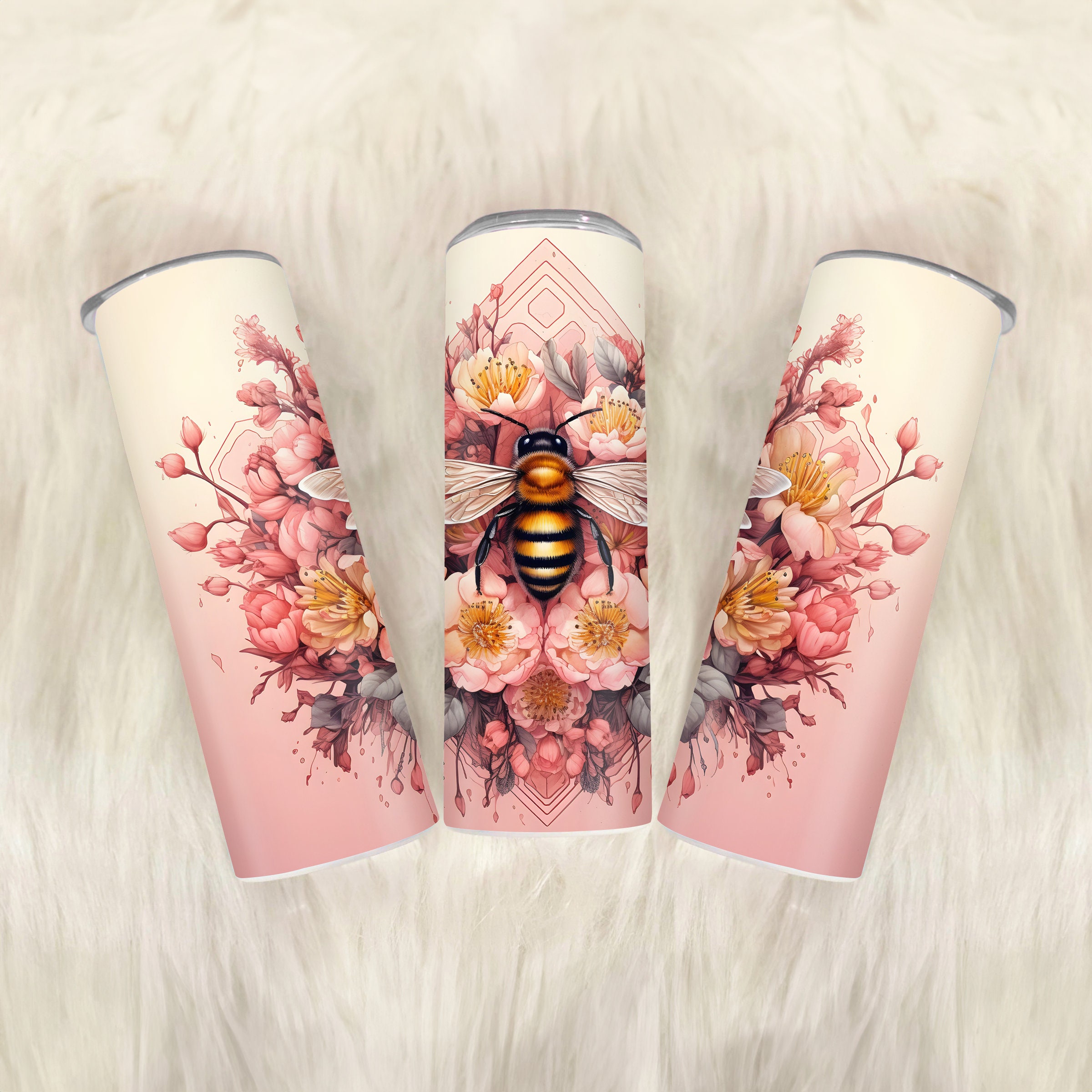 Pink Queen Bee Wrap for 20oz Skinny Tumblers | Sublimation Design ...