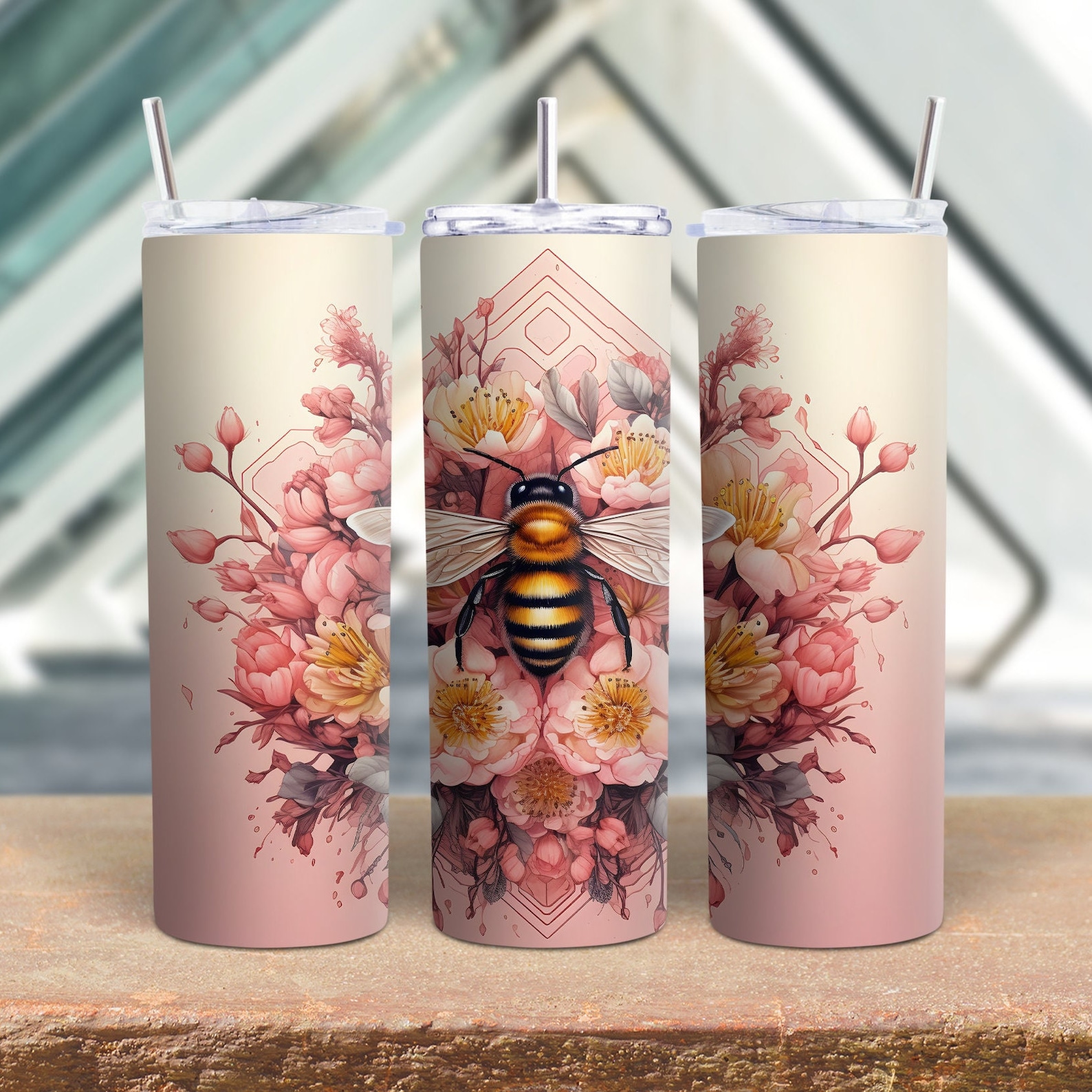 Pink Queen Bee Wrap for 20oz Skinny Tumblers | Sublimation Design ...