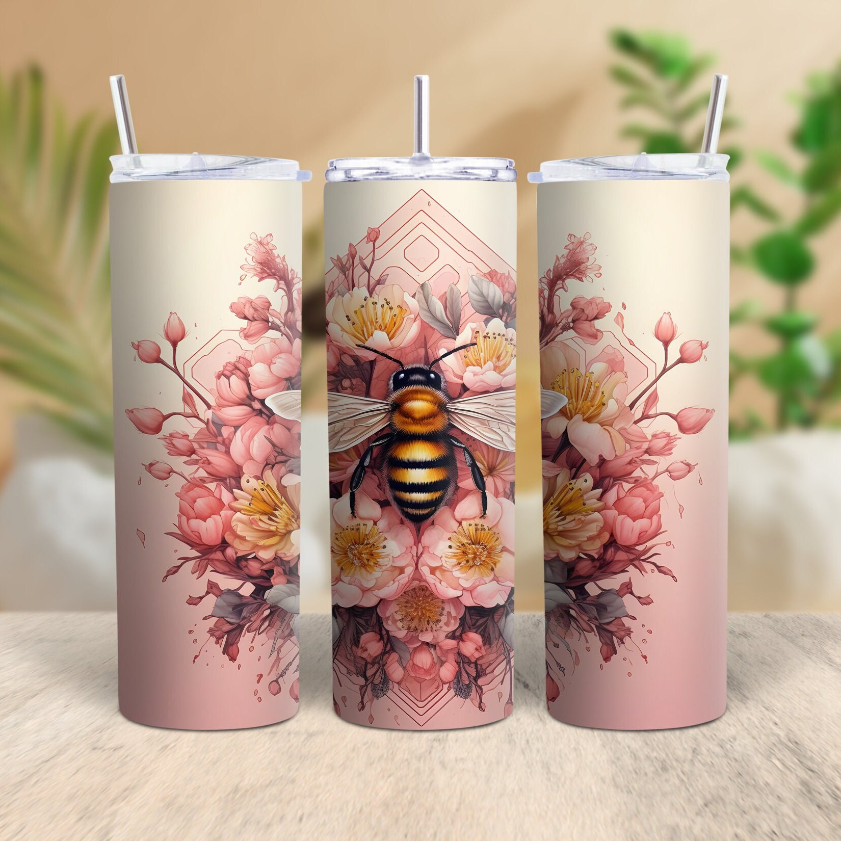Pink Queen Bee Wrap for 20oz Skinny Tumblers | Sublimation Design ...