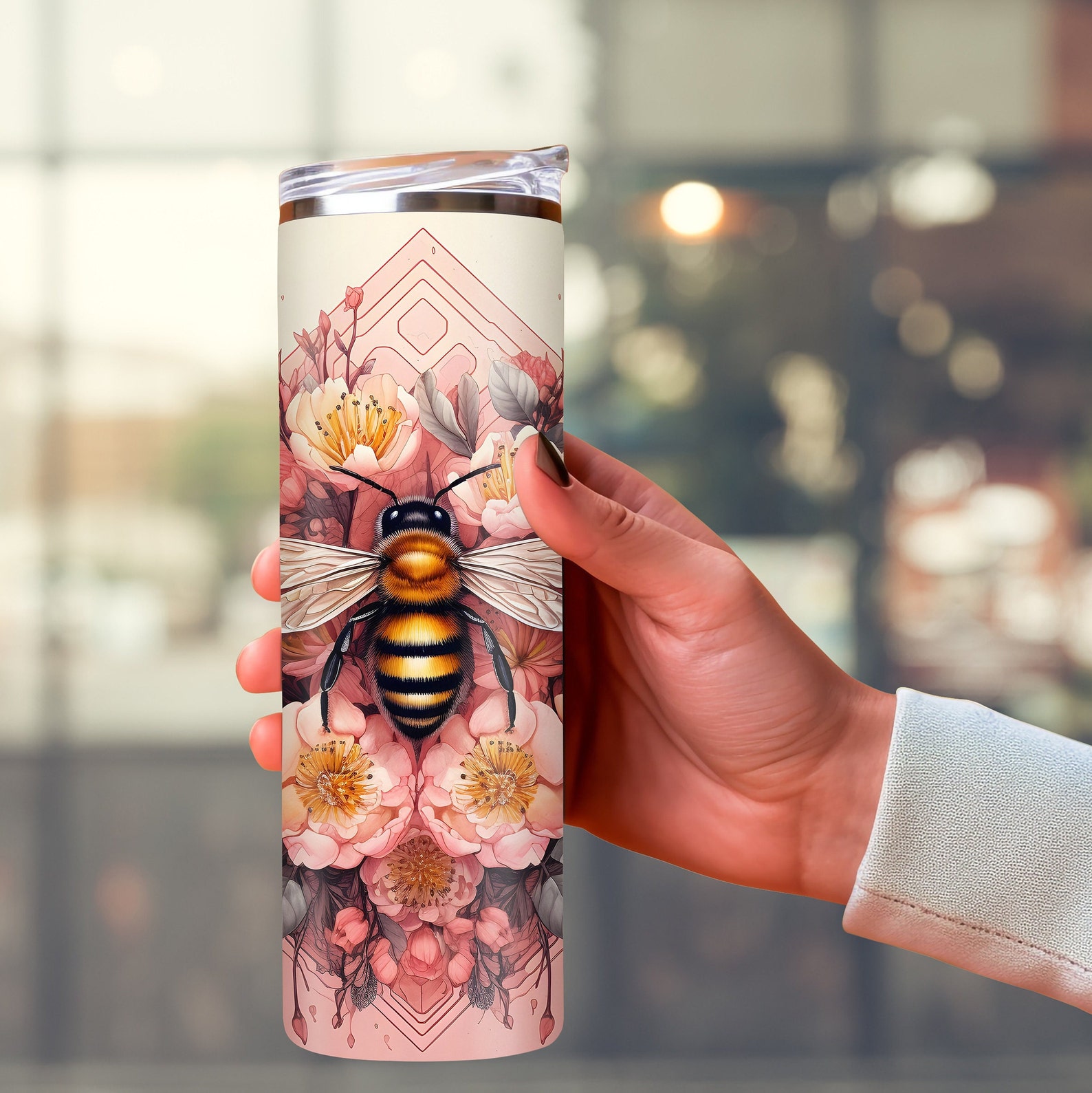 Pink Queen Bee Wrap for 20oz Skinny Tumblers | Sublimation Design ...