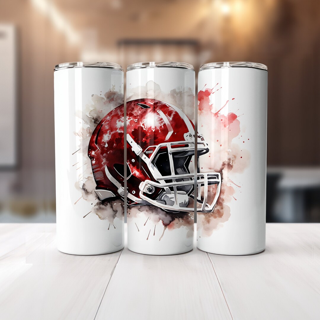 Red and White Football Wrap for 20oz Skinny Tumblers | Sublimation ...