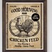 Chicken Feed Sign, Burlap Print, Diy Feed Bag, Vintage Kitchen ...