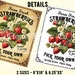 Vintage Strawberry Sign, Printable Strawberry Wall Art, Vintage ...