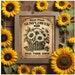 Vintage Sunflower Sign, Printable Sunflower Print, Sunflower Wall Art ...