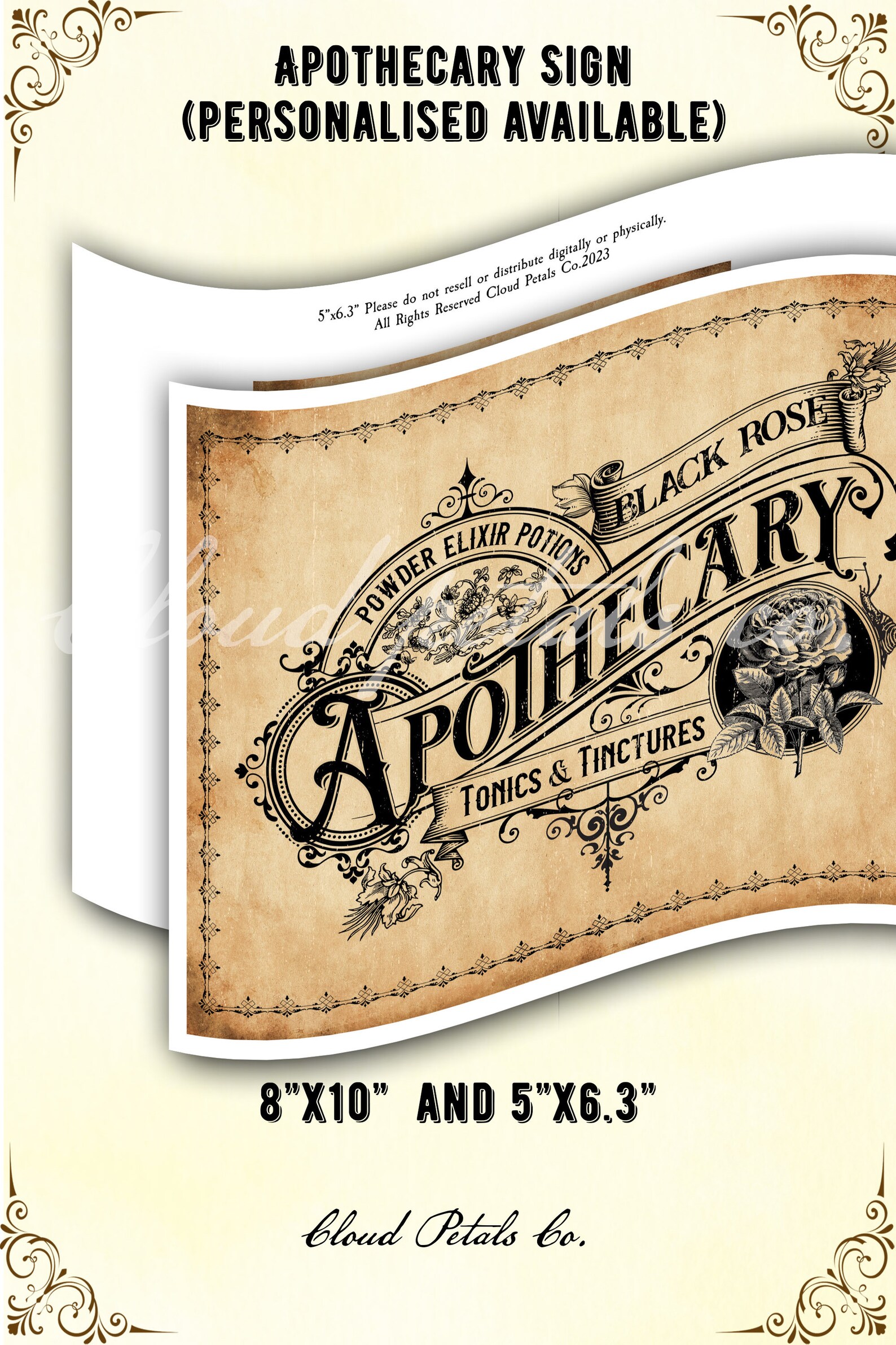 Personalized Apothecary Sign, Printable Witch Decor, Unique Home Gift ...