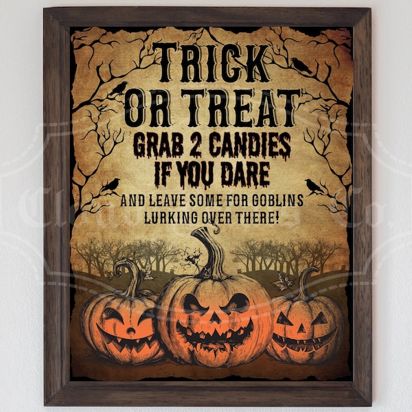 Halloween Candy Sign - Etsy