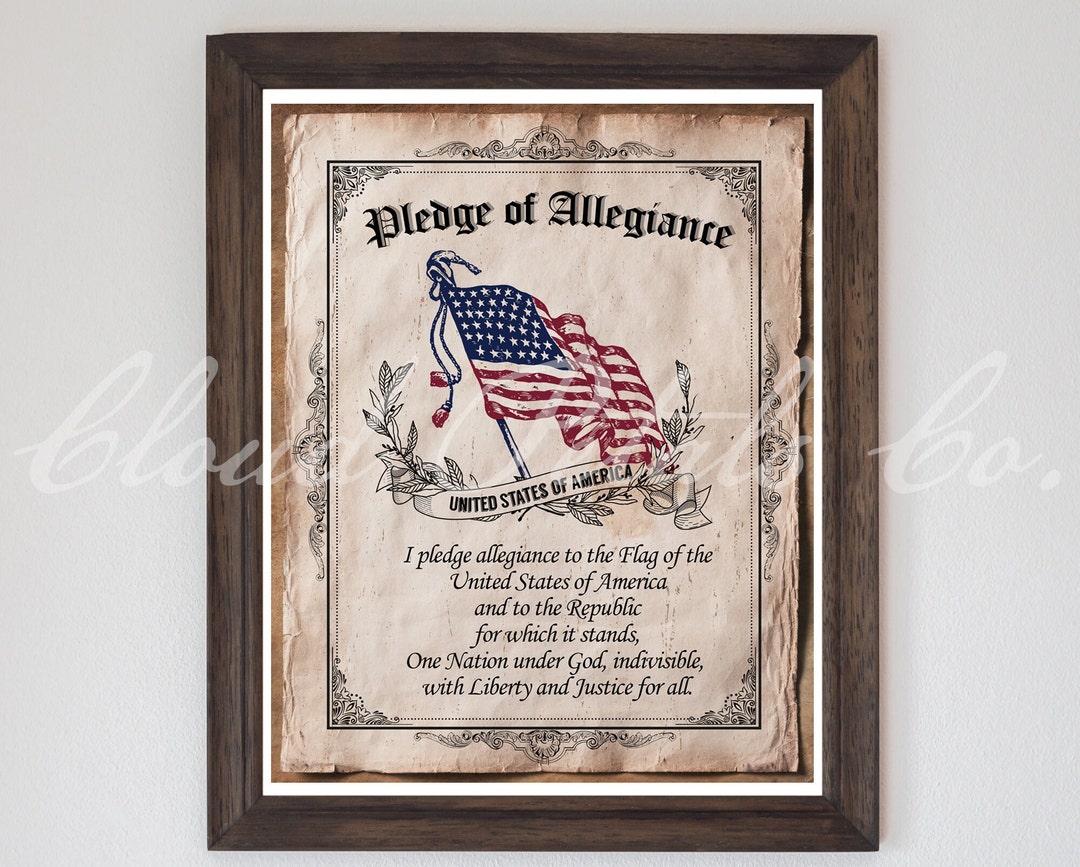 Vintage Pledge of Allegiance Printable, Fourth of July Images ...