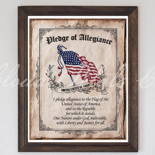 Pledge of Allegiance - Etsy