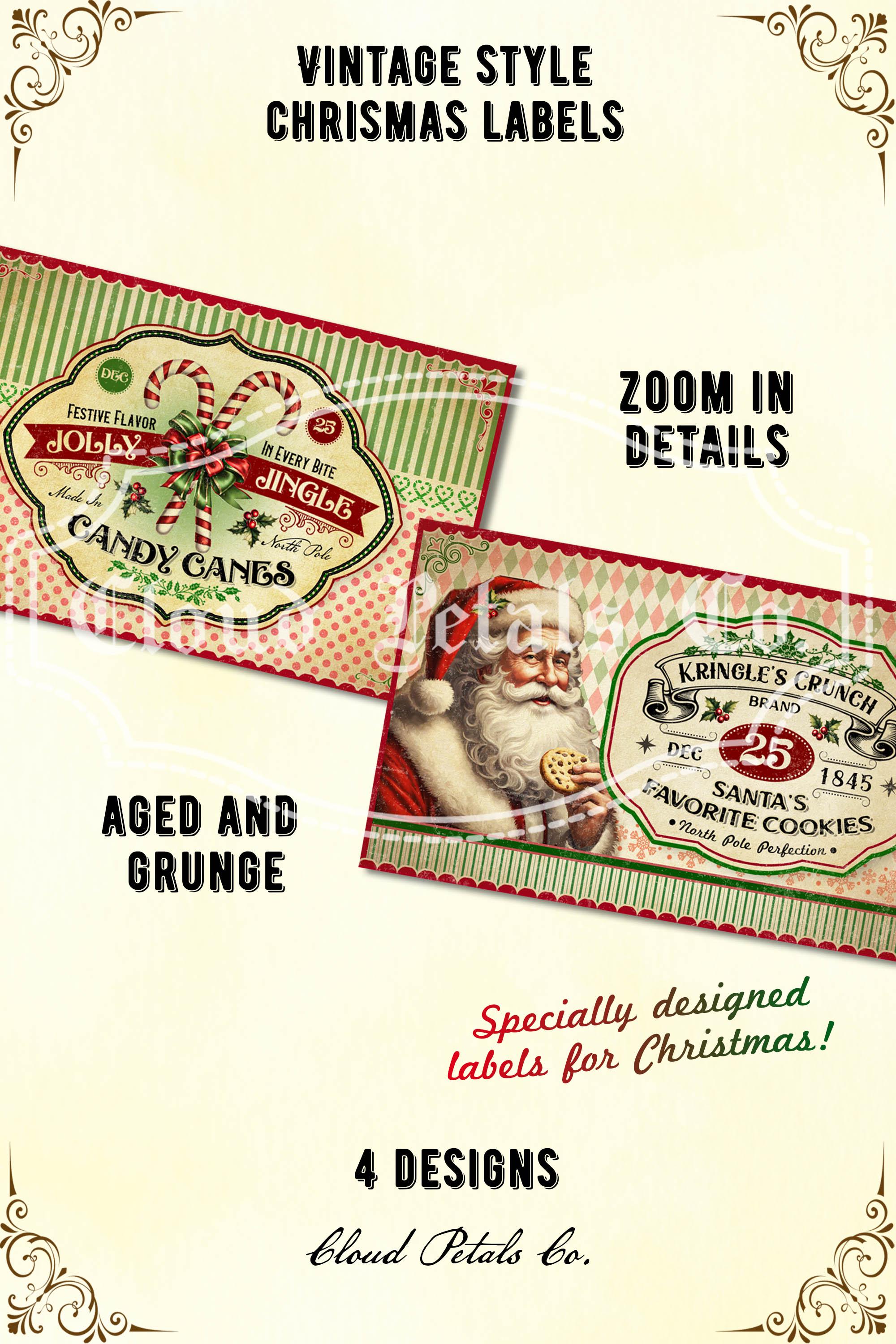 Vintage Christmas Labels, Printable DIY Decor (digital Download) - Etsy