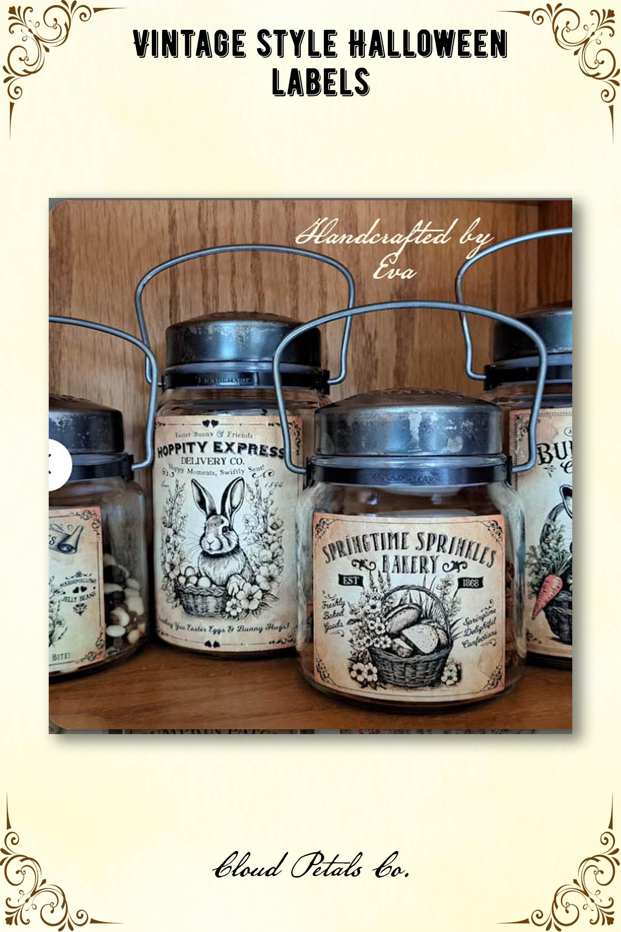 Vintage Easter Bunny Labels, Printable Easter Decor (digital Download ...