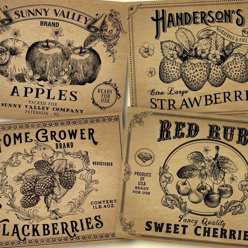 Primitive Labels - Etsy