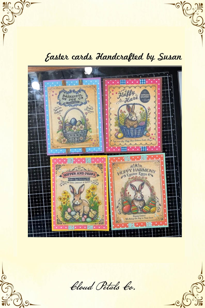 Vintage Easter Bunny Labels, Printable Easter Decor (digital Download ...