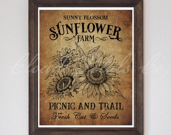 Sunflower Wall Art - Etsy