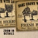Vintage Fresh Herbs Garden Sign, Farmhouse Kitchen Decor Wall Art DIY ...